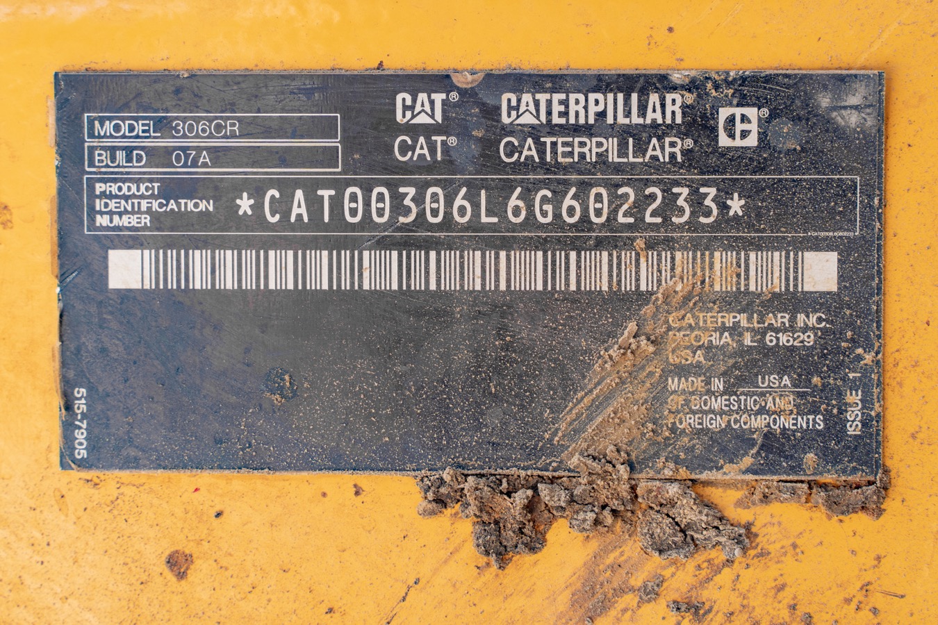 2020 Caterpillar 306 CR 6G602233 6G602233 - Houston Heavy Machinery